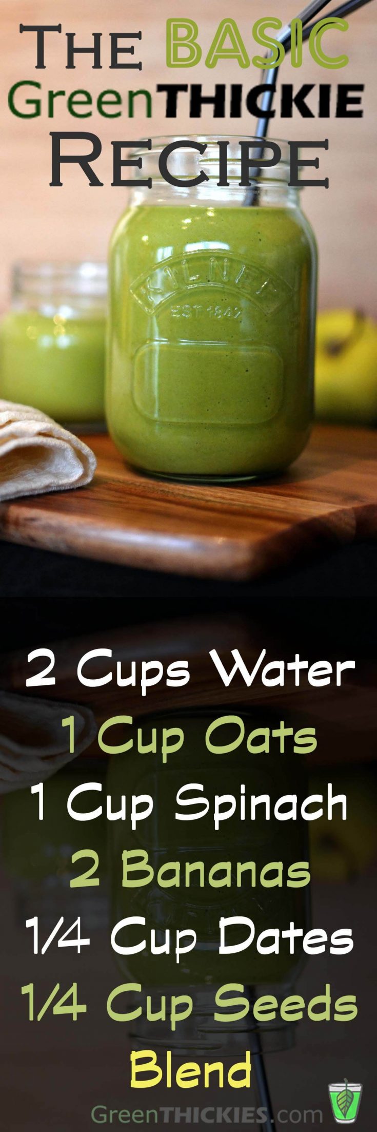 Basic Green Thickie Recipe: How to make your first Green Thickie