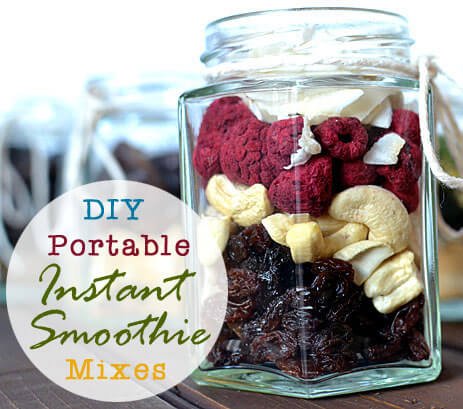 DIY Portable Instant Smoothie Mixes - A Beautiful Healthy Homemade Gift